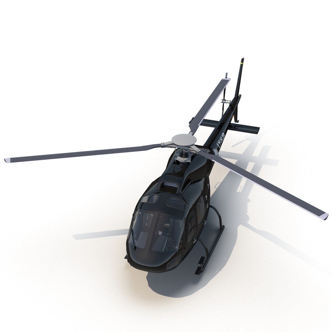 3d model helicopter eurocopter as355 rigged