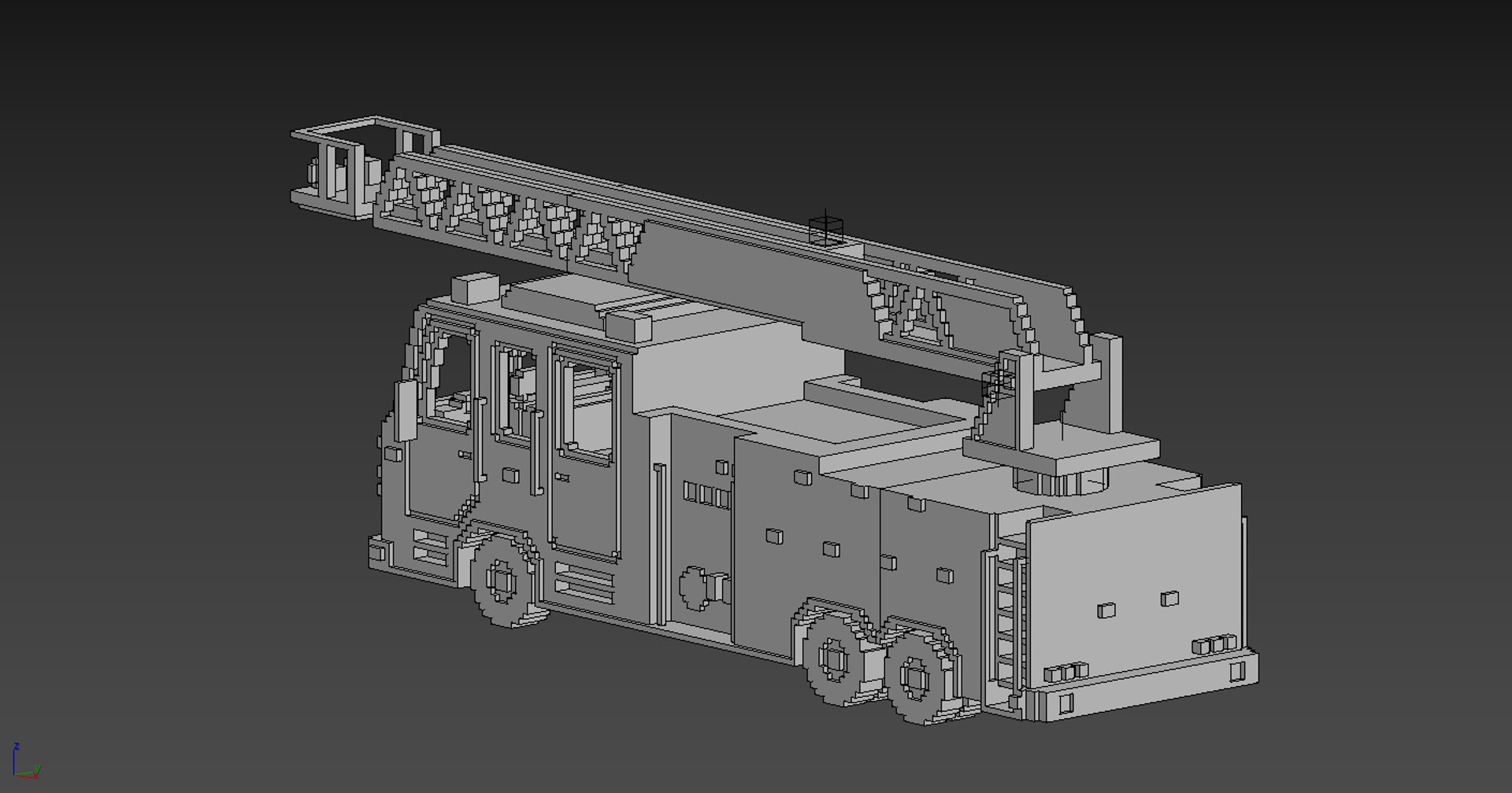 3D Voxel Truck Model - TurboSquid 1444591