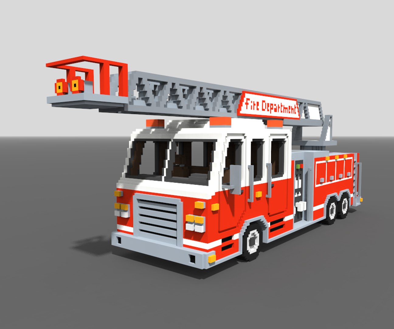3D Voxel Truck Model - TurboSquid 1444591