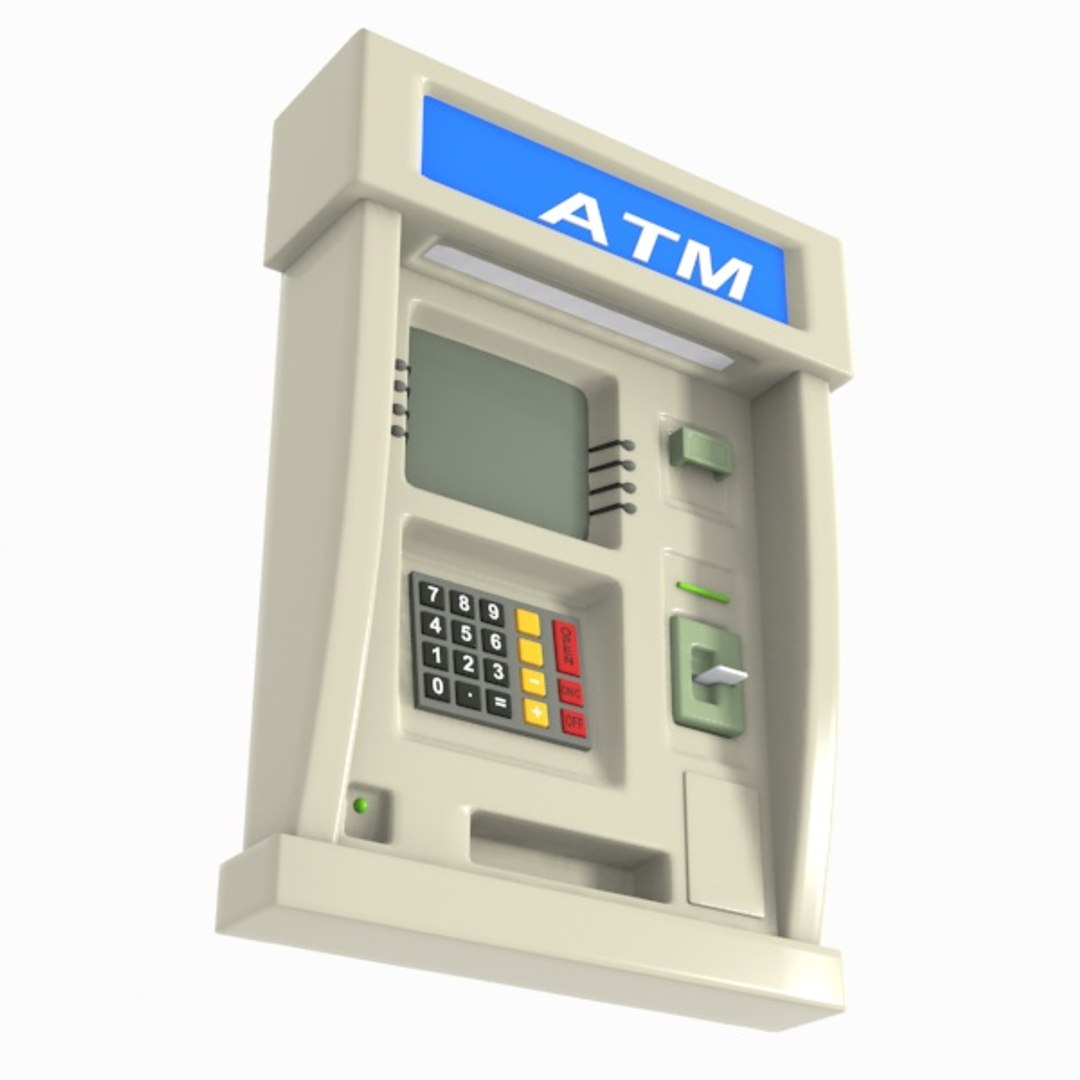 3d Atm Machine Cartoon