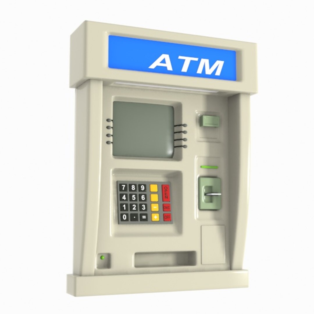 3d Atm Machine Cartoon