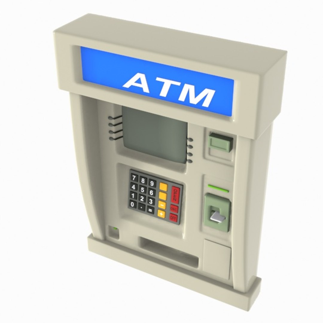 3d Atm Machine Cartoon
