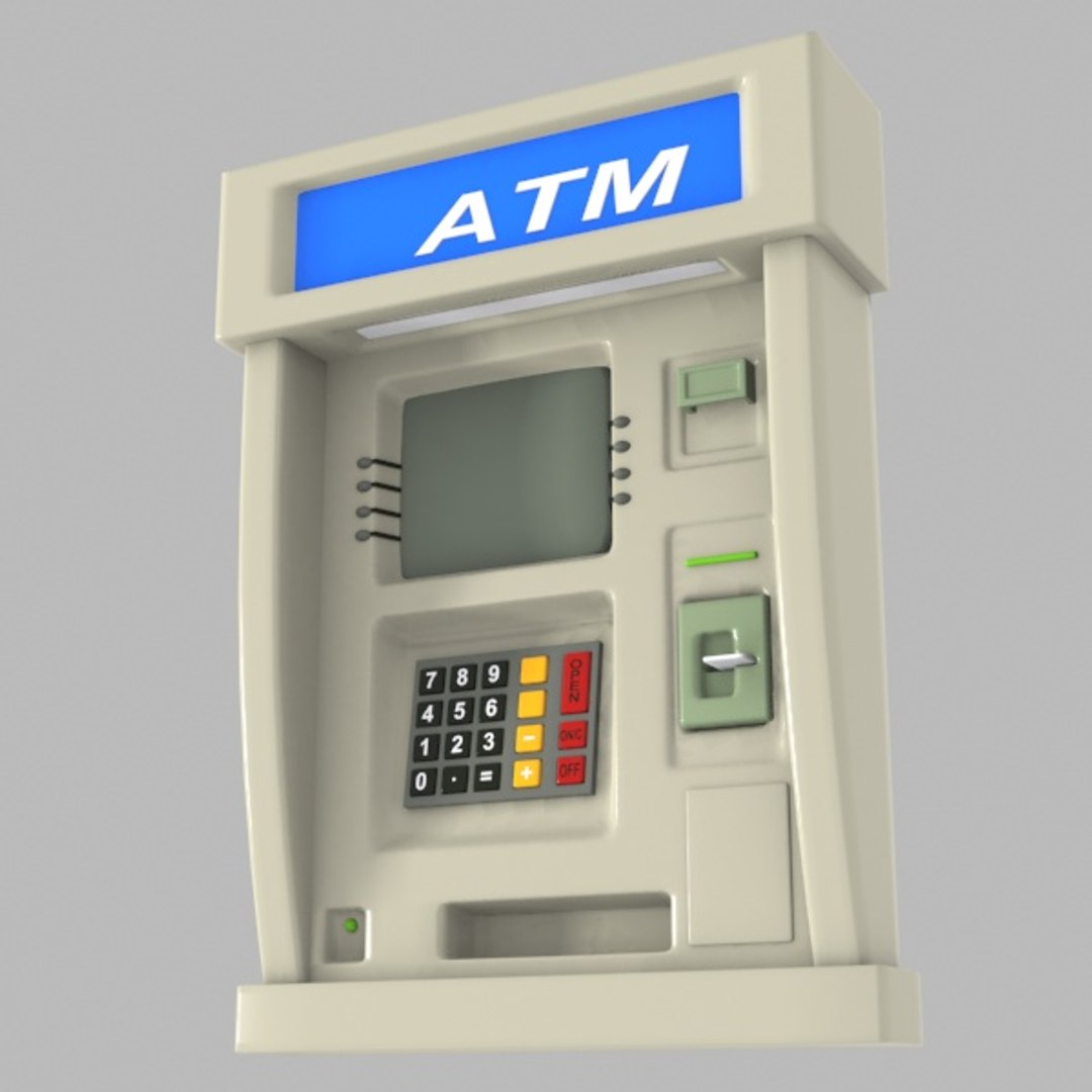 3d Atm Machine Cartoon