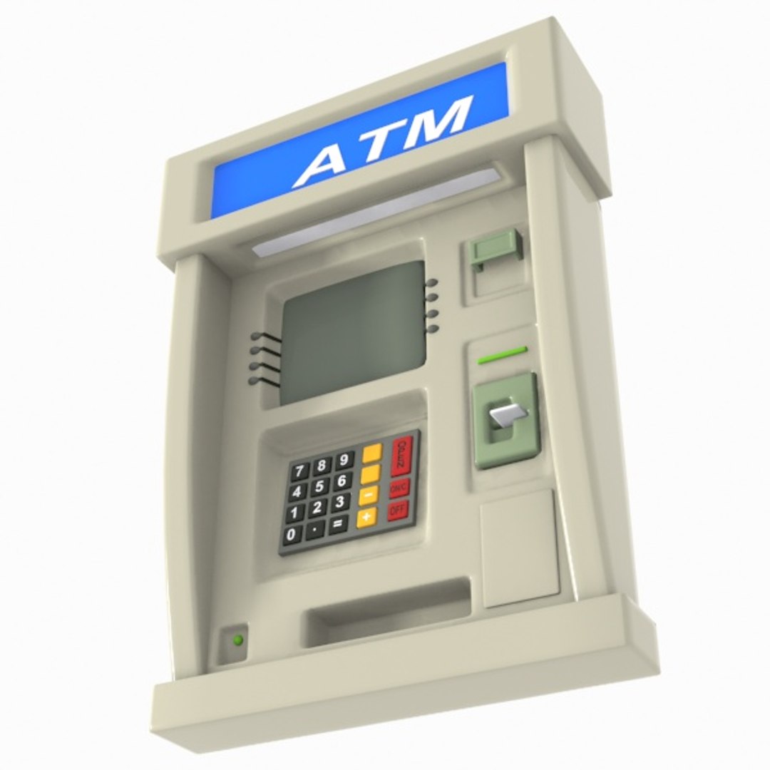 3d Atm Machine Cartoon