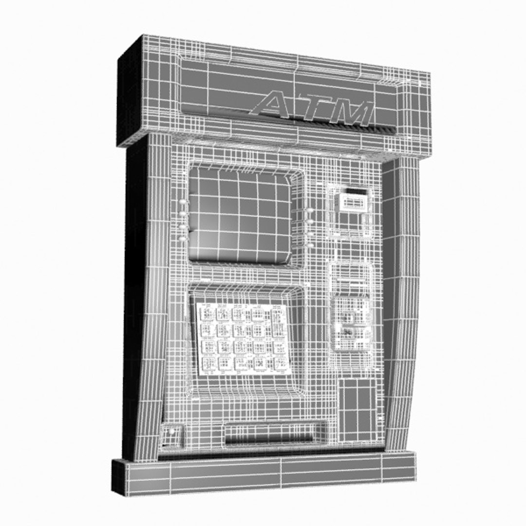 3d Atm Machine Cartoon