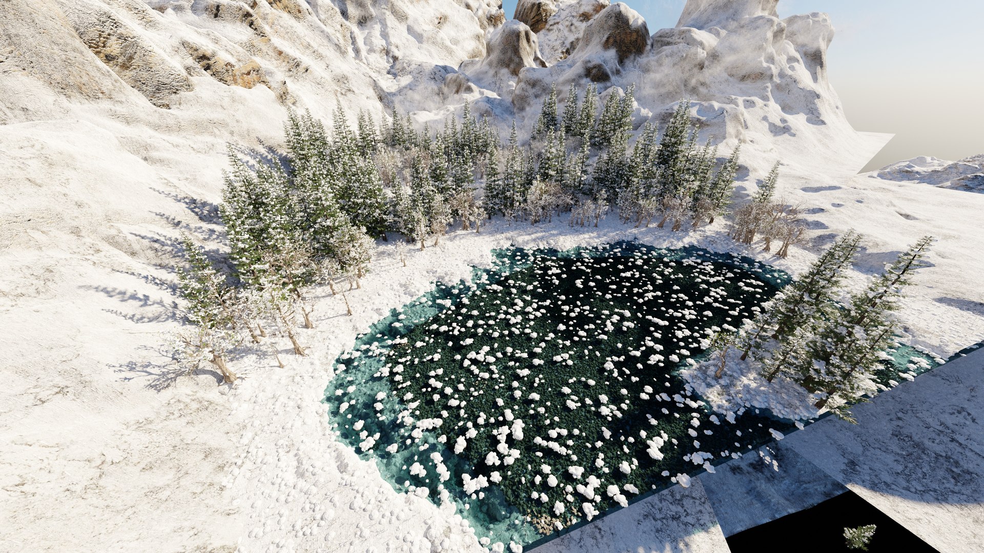 Snow Landscape Scene 3D Model - TurboSquid 1911907