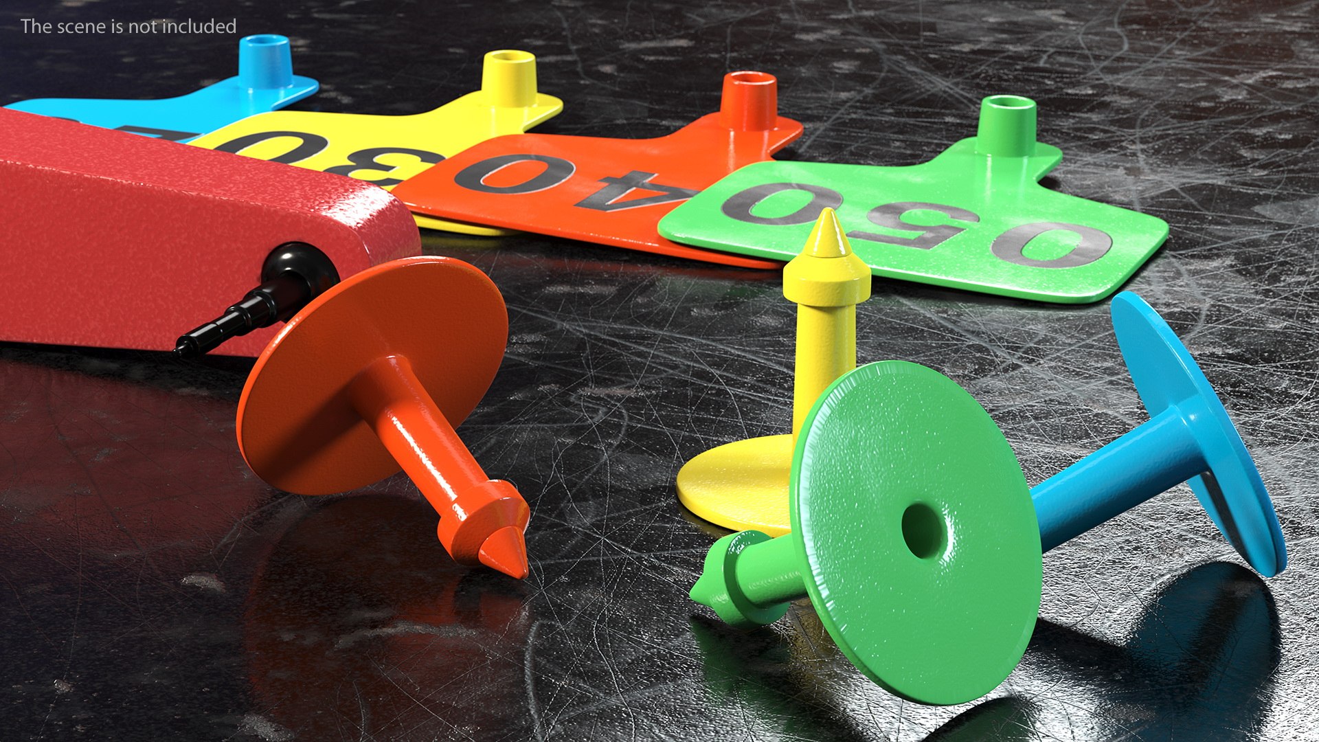 3D model Animal Applicator With Multicolor Ear Tags - TurboSquid 1884853