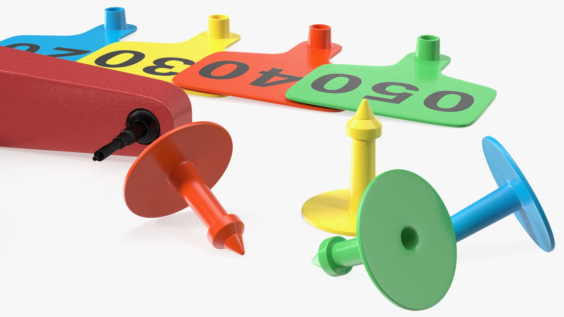 3D model Animal Applicator With Multicolor Ear Tags - TurboSquid 1884853