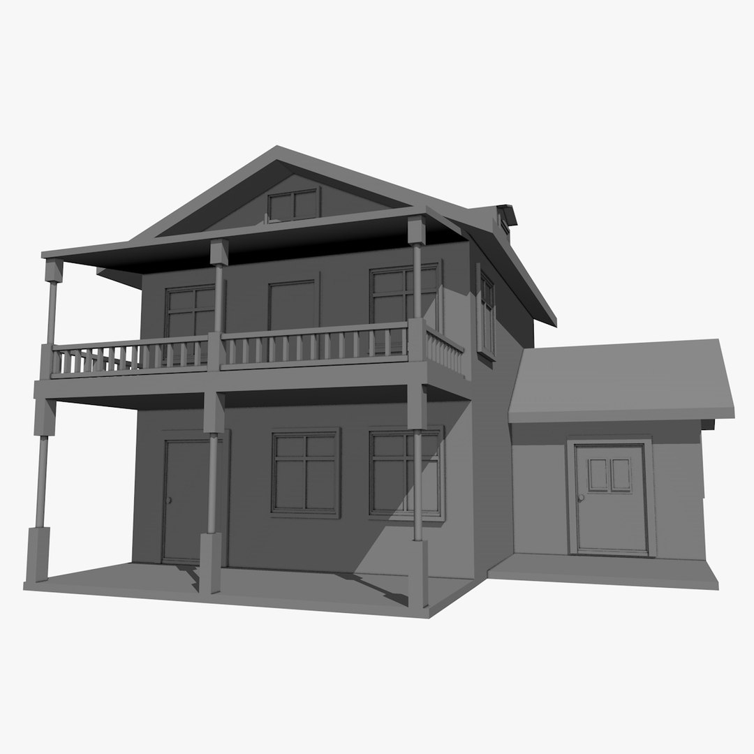 free c4d model house architecture home