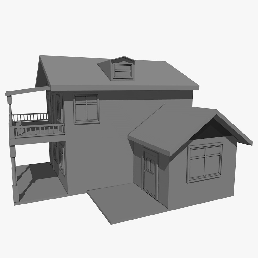 free c4d model house architecture home