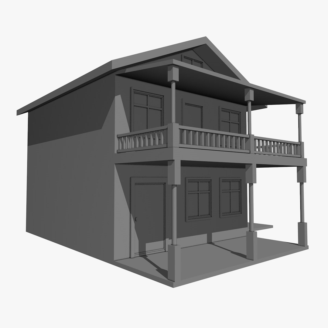 free c4d model house architecture home