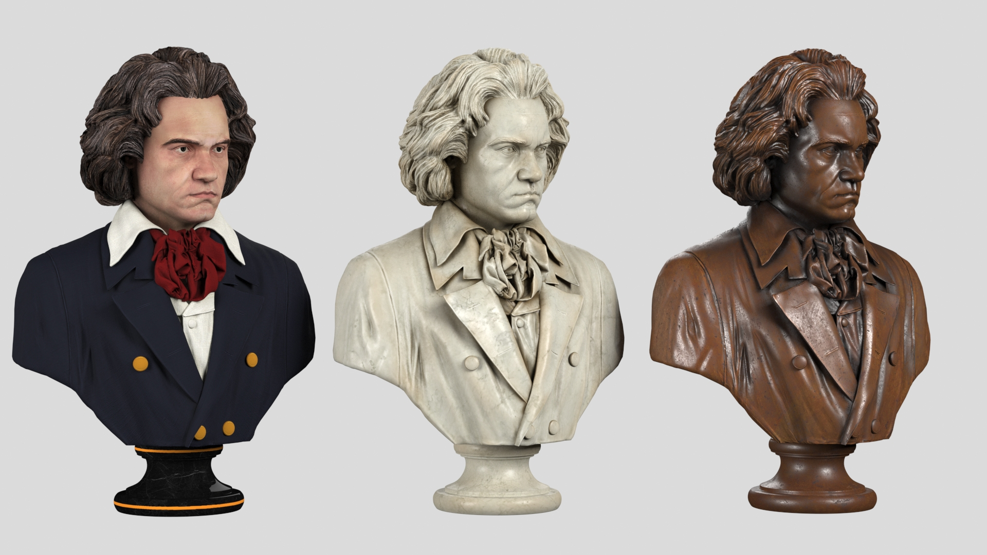 3d Model Of Bust Beethoven