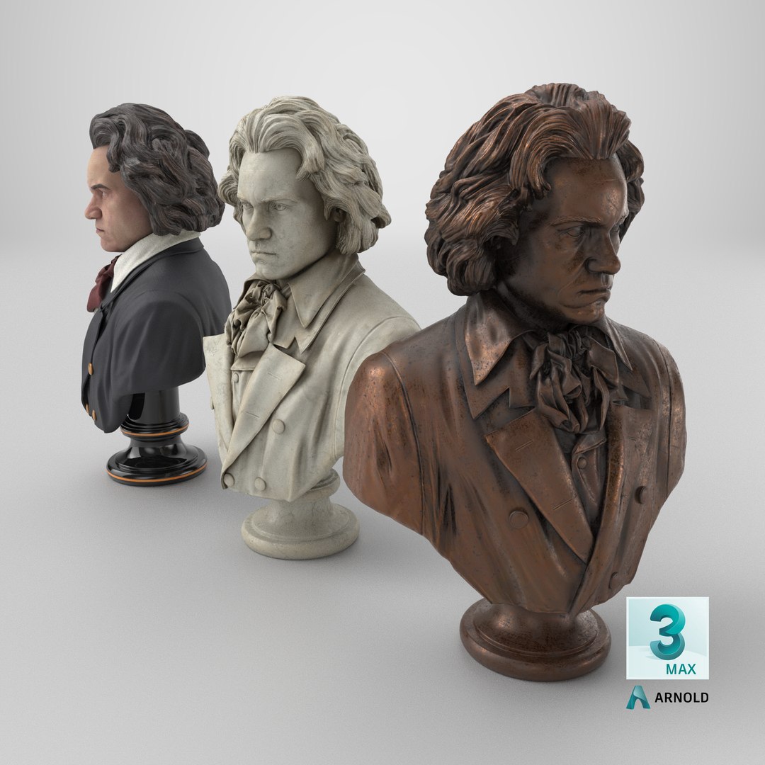 3d Model Of Bust Beethoven