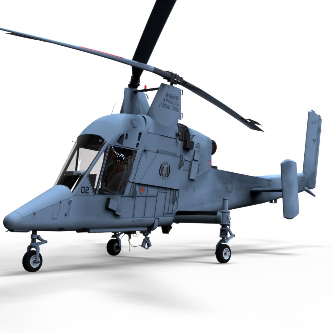 Kman Kmax Kaman Helicopter 3d Model