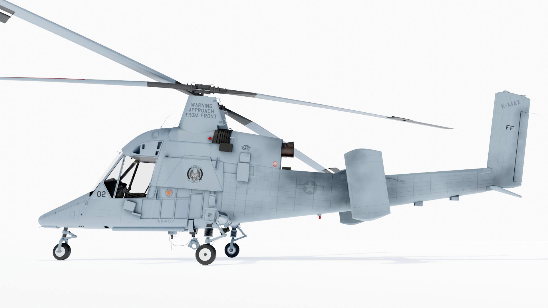Kman Kmax Kaman Helicopter 3d Model