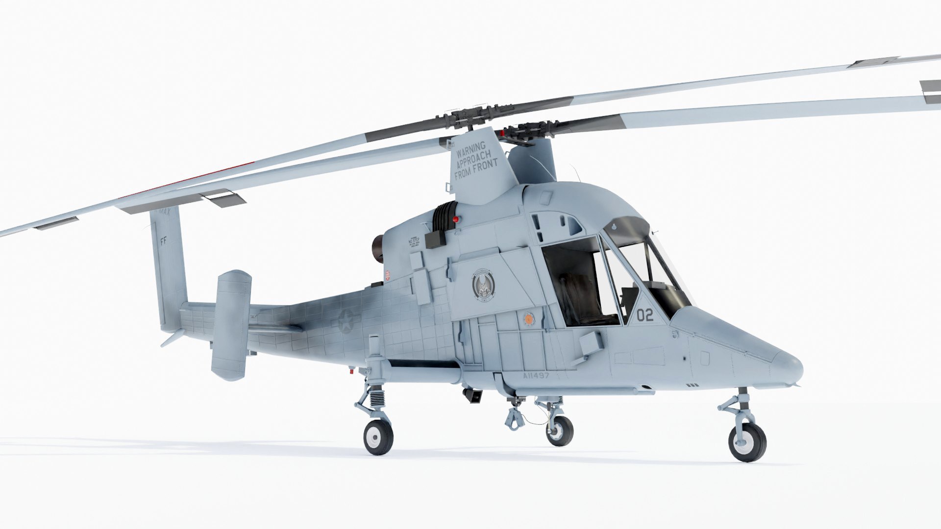 Kman Kmax Kaman Helicopter 3d Model