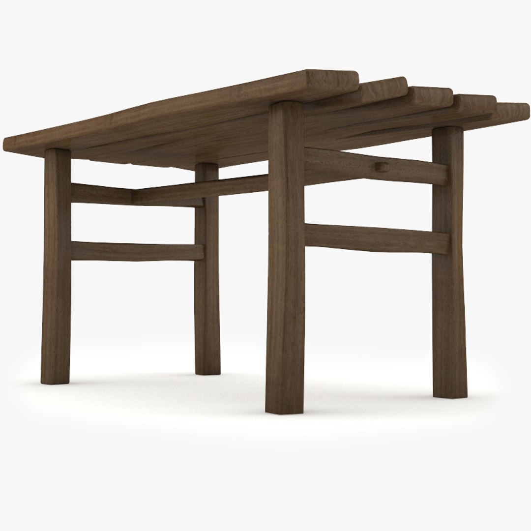 table rustic 3d model