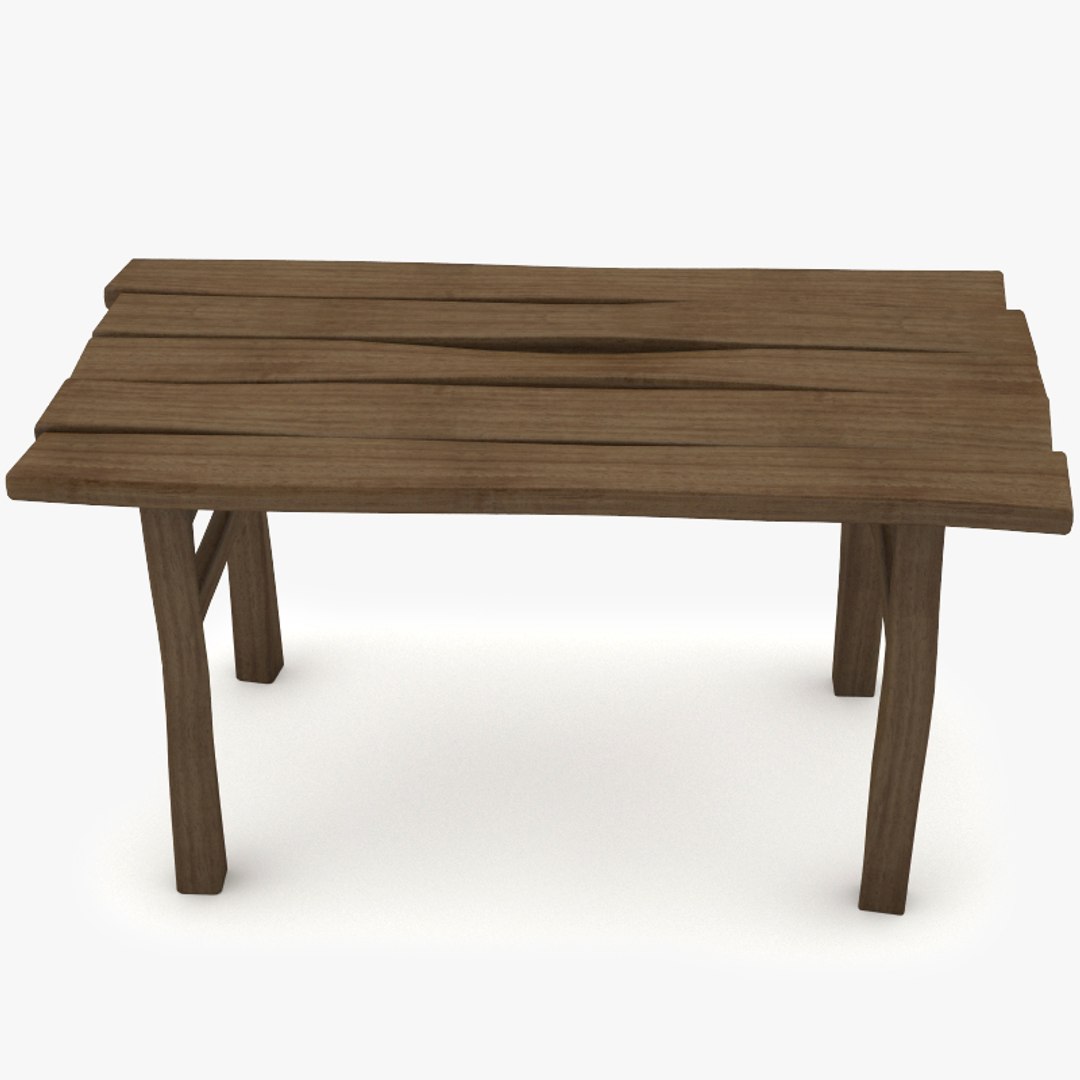 table rustic 3d model