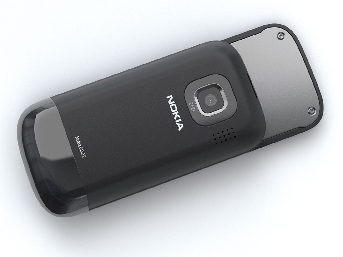 3d Nokia C2-02 Mobile Phone