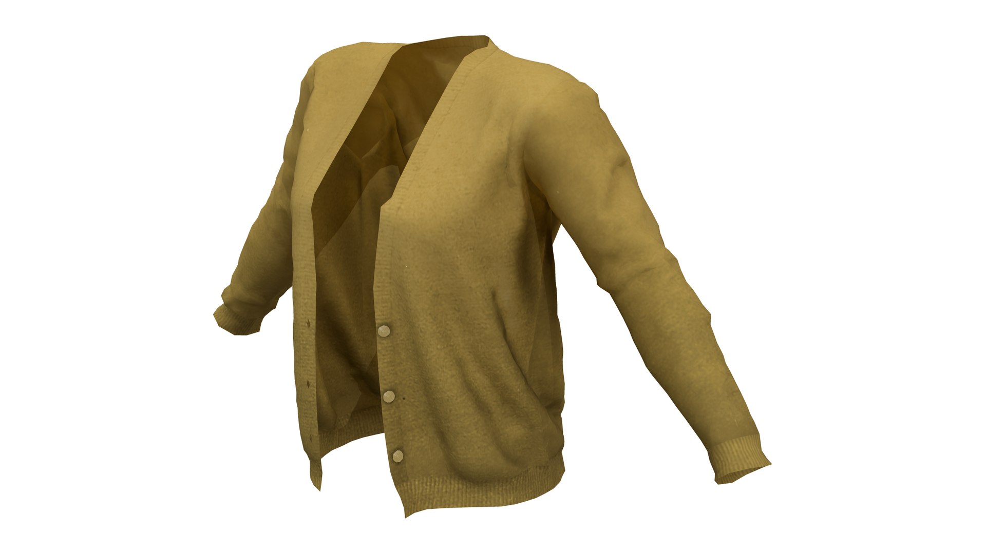 Ladies Cardigan Unbuttoned 3D model - TurboSquid 1858238