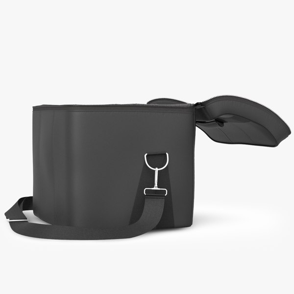 leather open bag 3d model