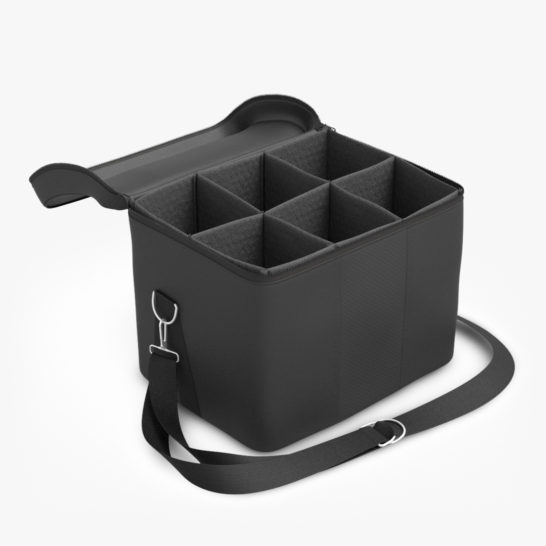 leather open bag 3d model