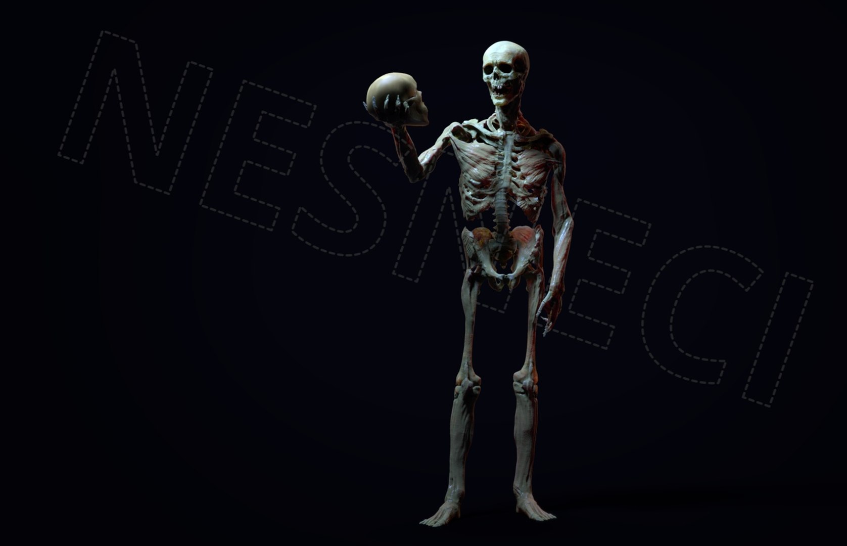 Zombie Skeleton 4k Rig 3D - TurboSquid 1249002