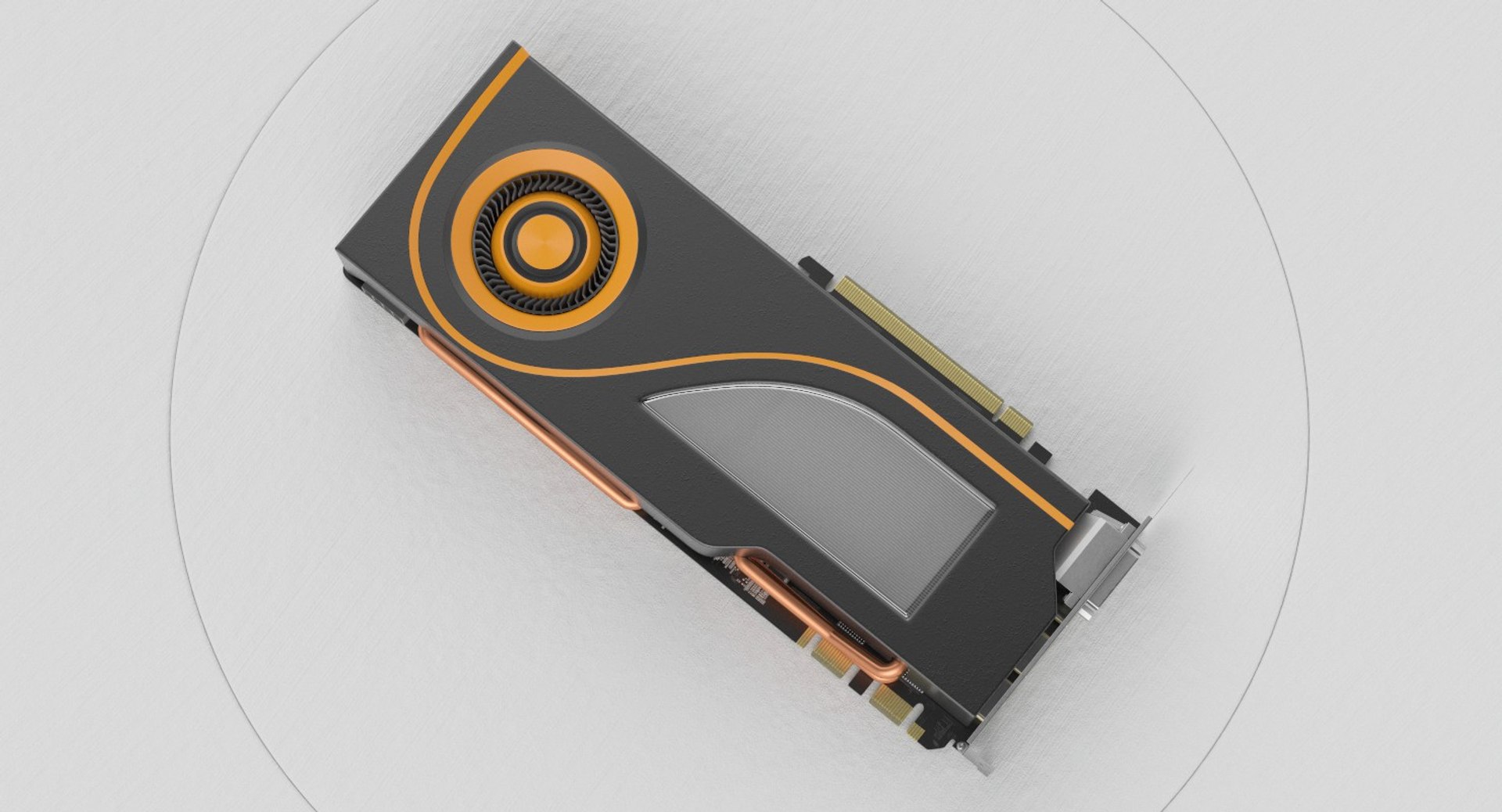 general graphics card component 3d model