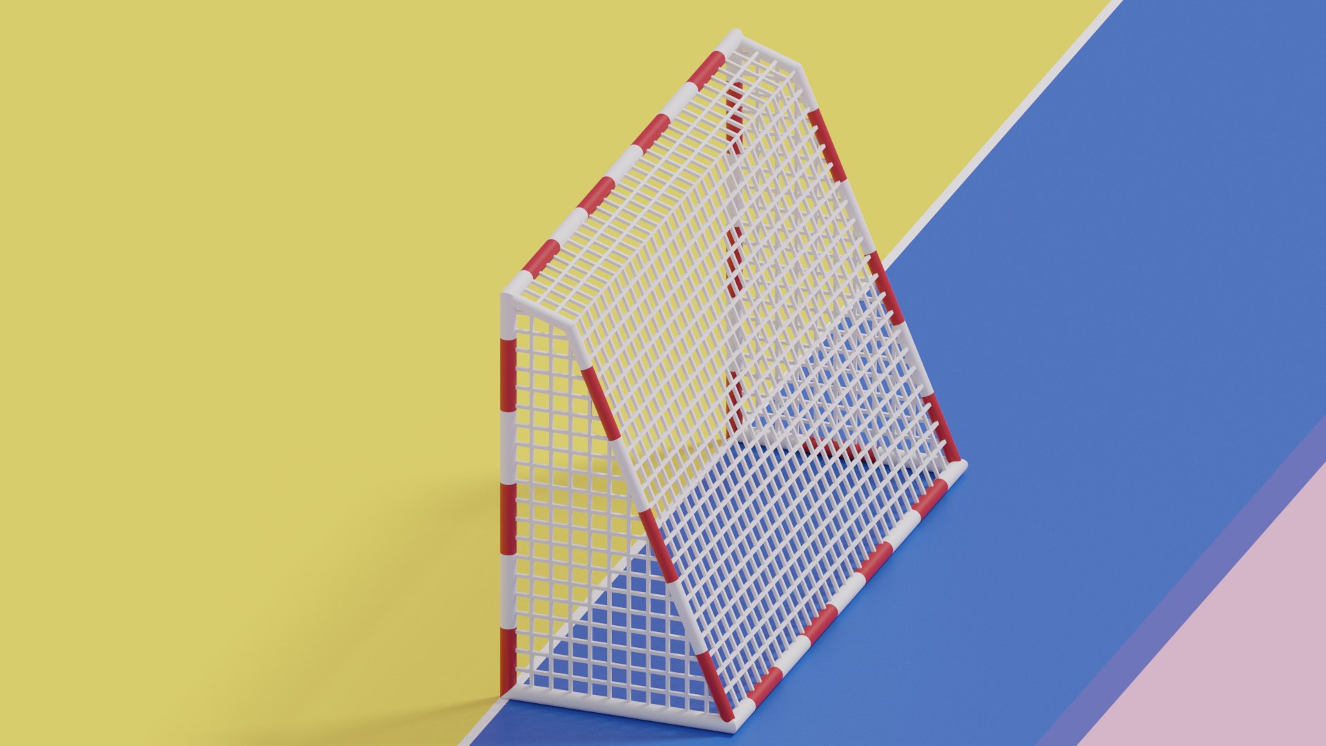 3D Cartoon Handball Court Arena Model - TurboSquid 2233954