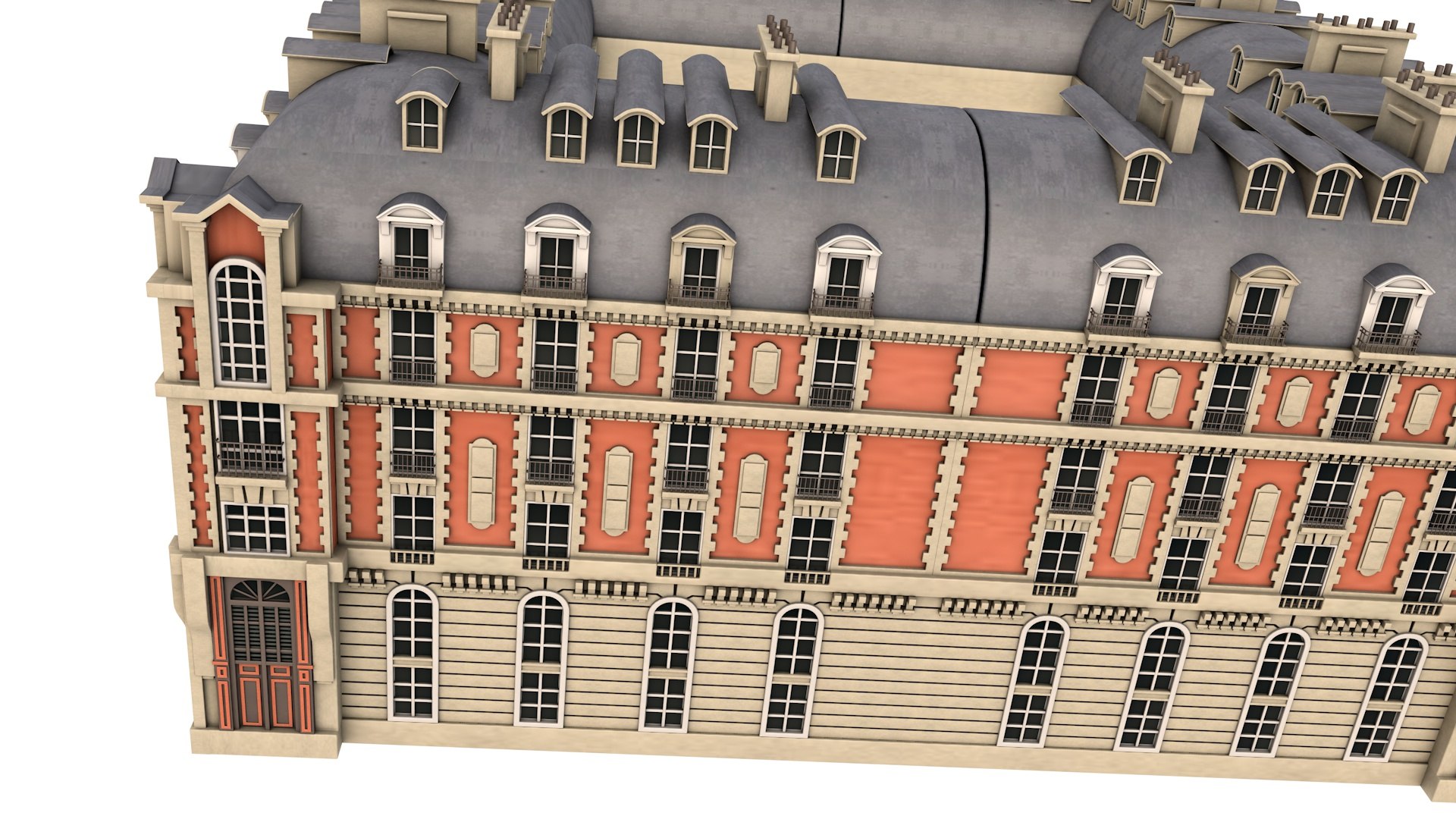 3D French Renaissance Building - TurboSquid 2340766