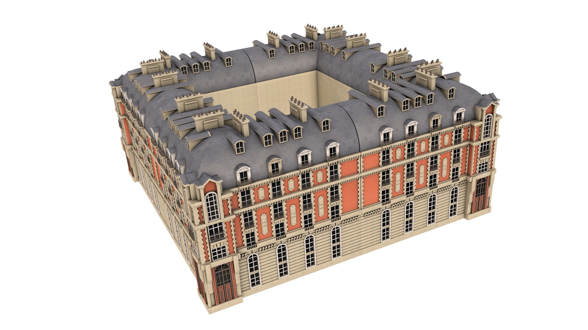 3D French Renaissance Building - TurboSquid 2340766