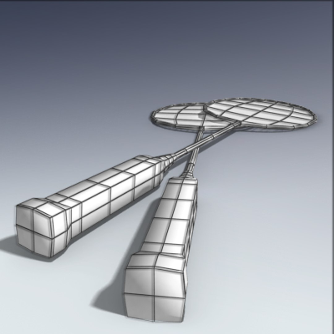 badminton racket 3d max