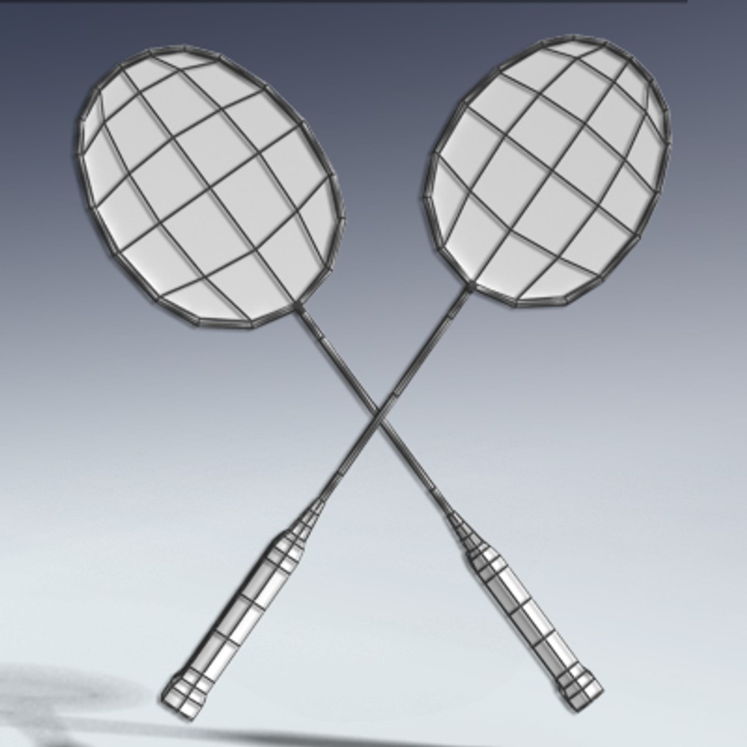 badminton racket 3d max