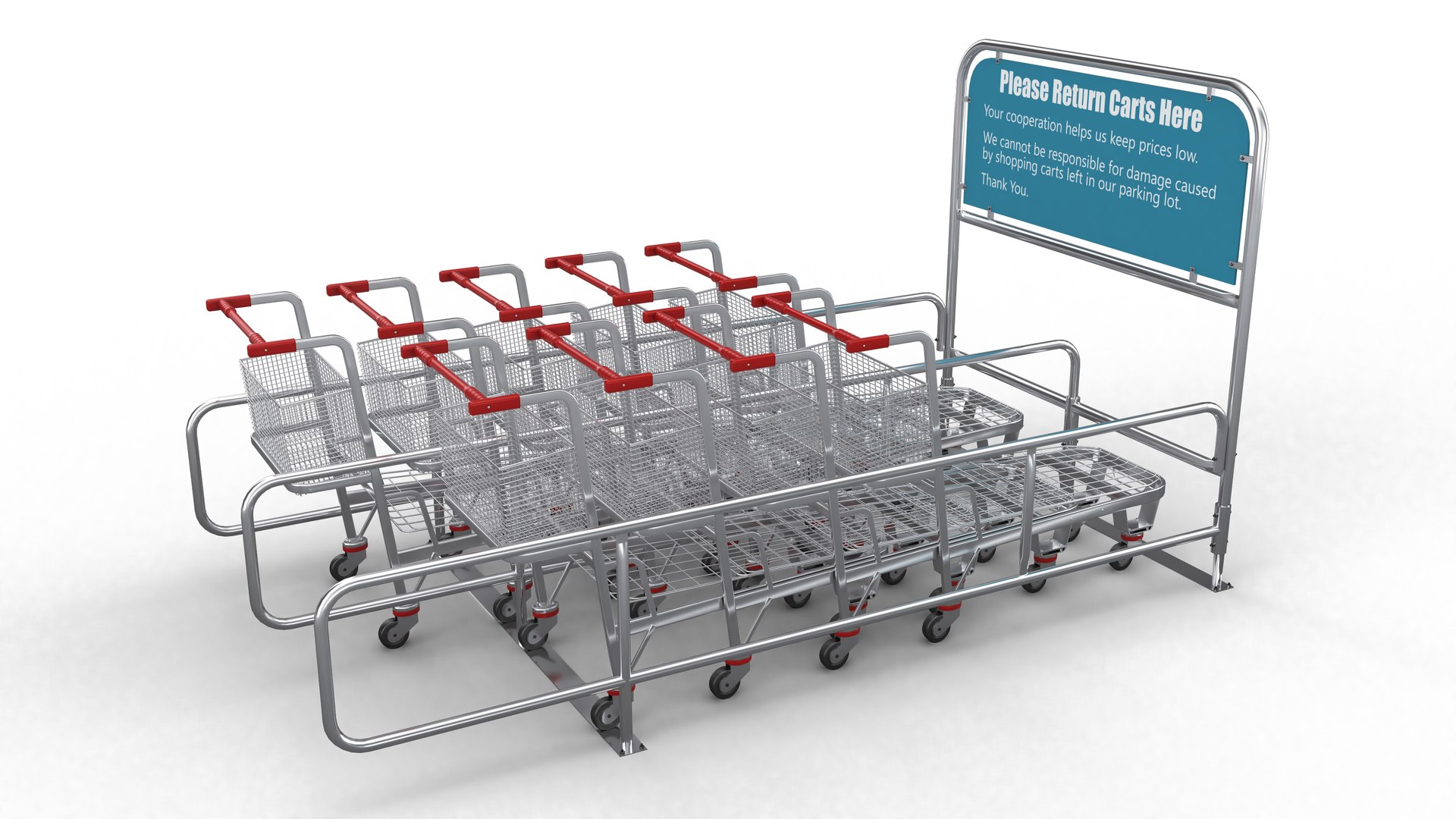 Shopping Cart Return 2 Model - TurboSquid 2231850