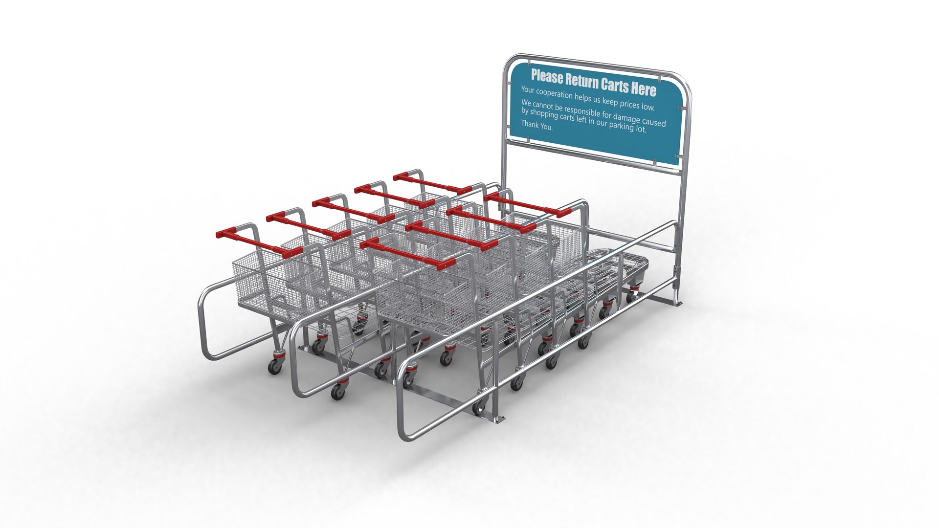 Shopping Cart Return 2 Model - TurboSquid 2231850