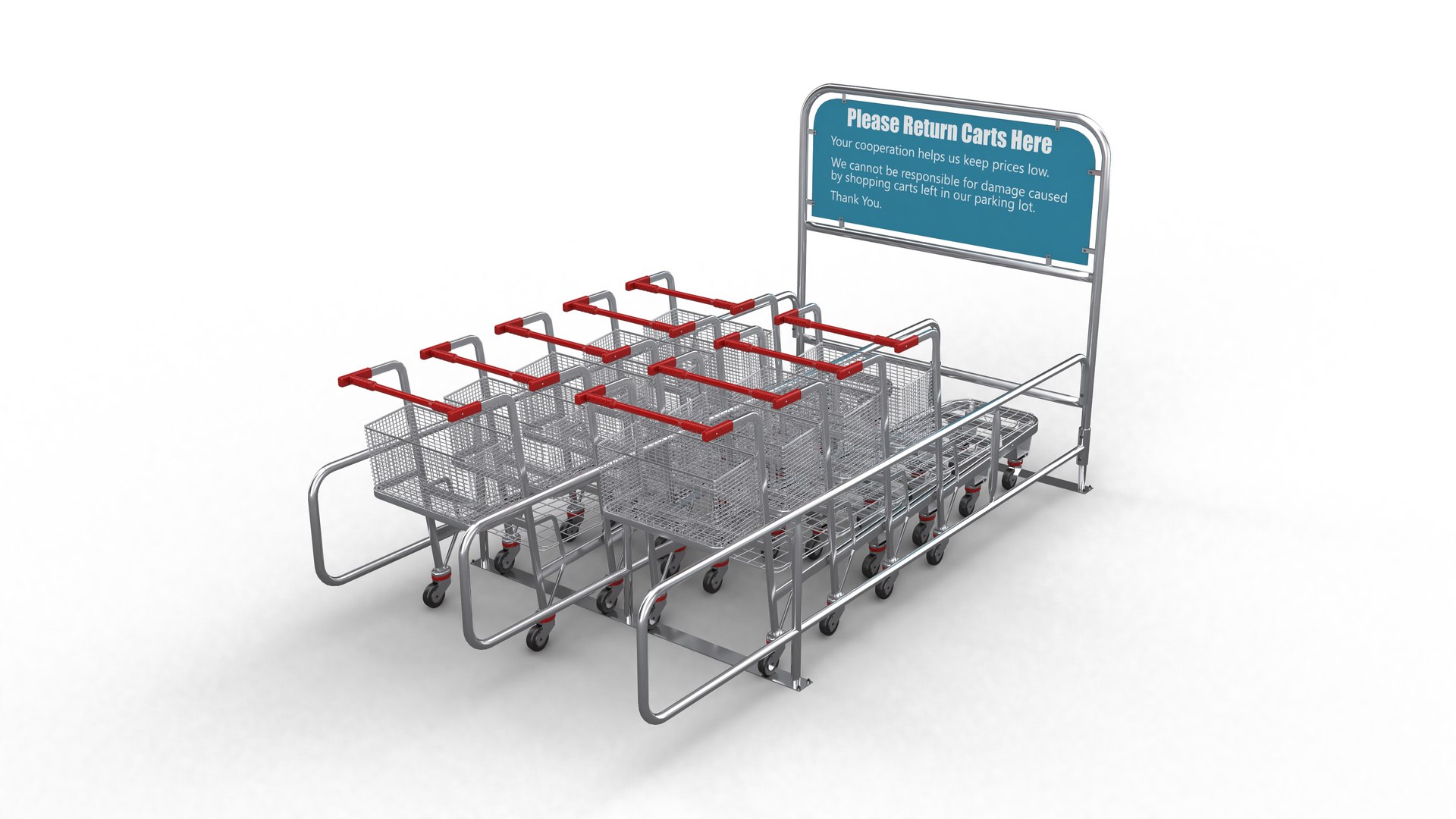 Shopping Cart Return 2 Model - TurboSquid 2231850
