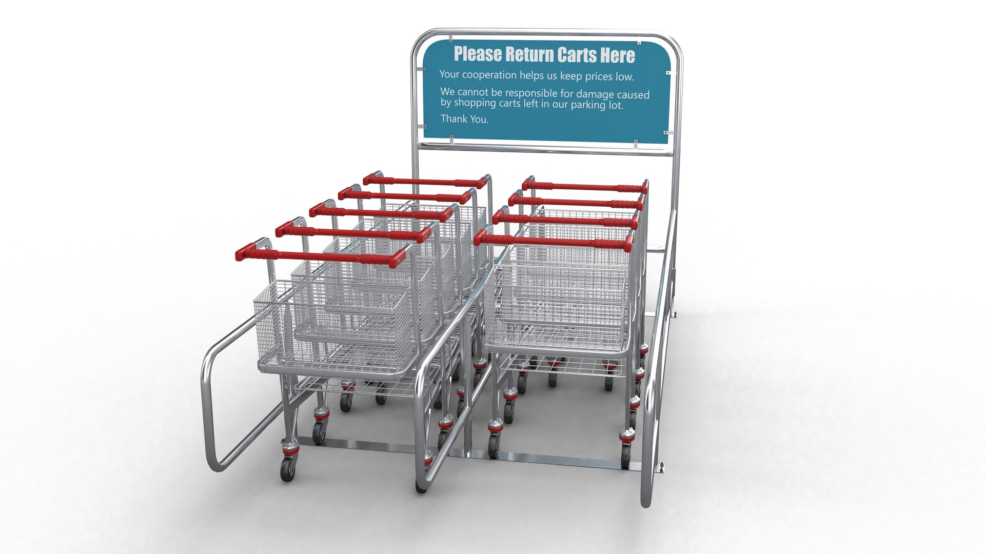 Shopping Cart Return 2 Model - TurboSquid 2231850