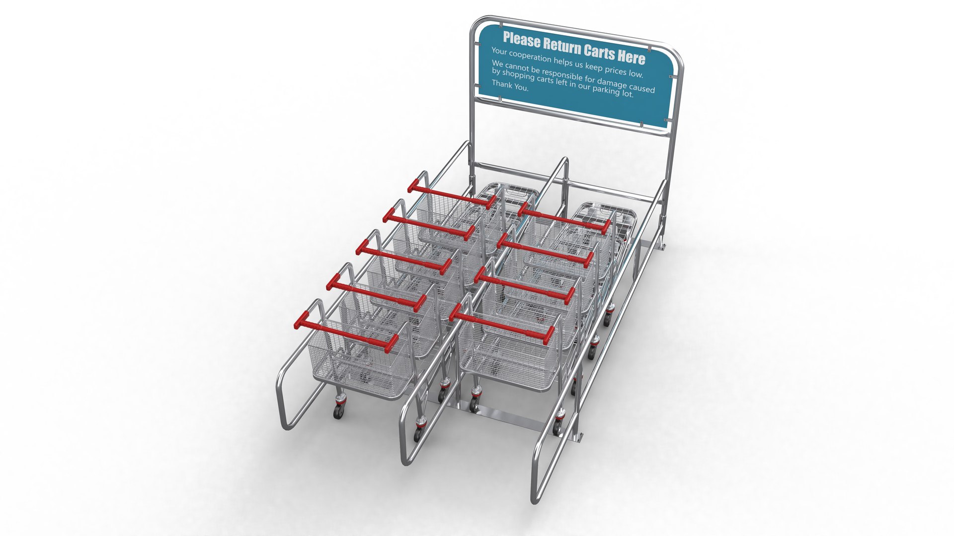 Shopping Cart Return 2 Model - TurboSquid 2231850