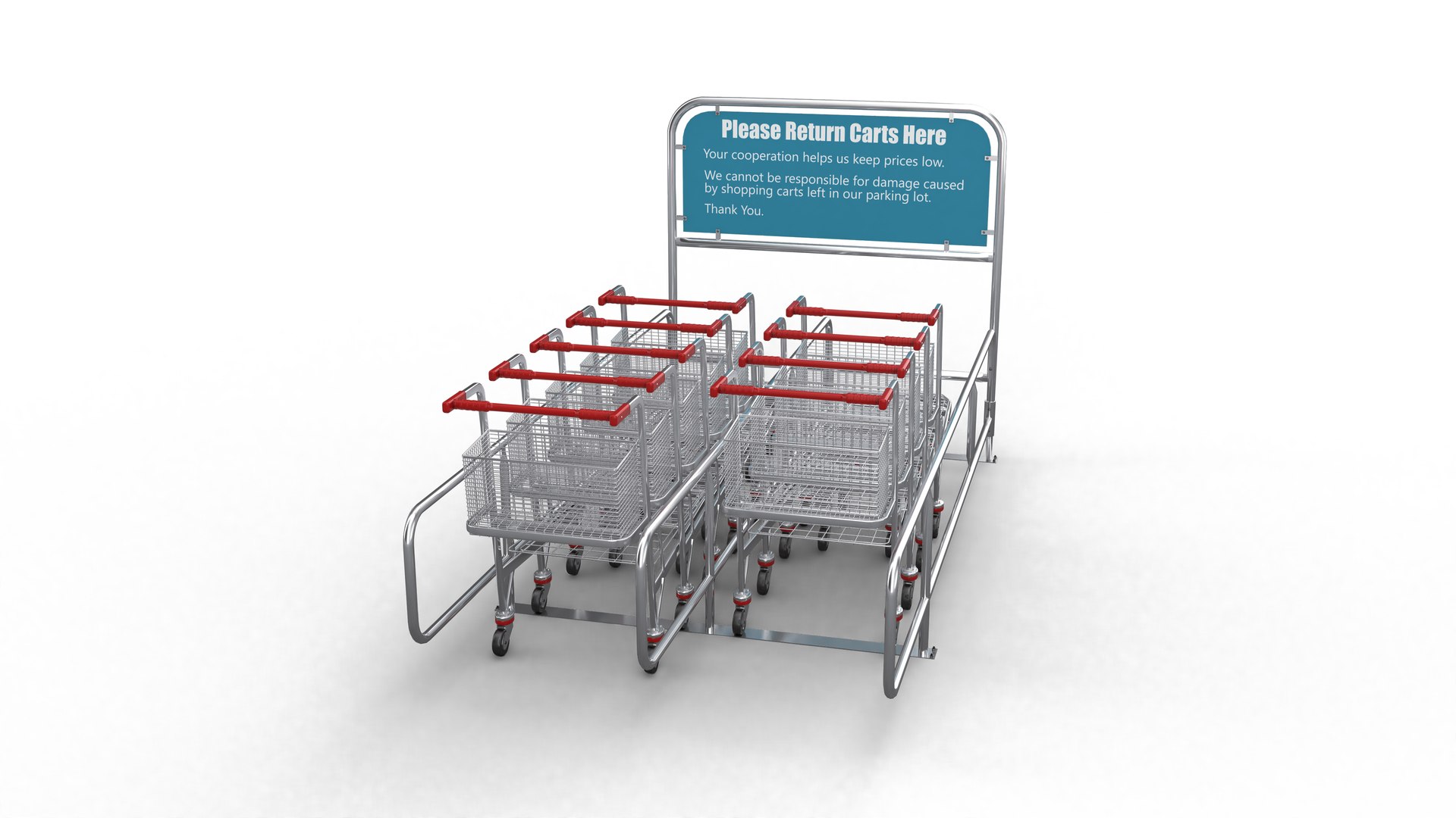 Shopping Cart Return 2 Model - TurboSquid 2231850