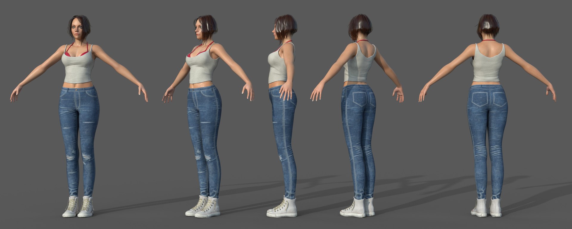 Female Character Pack Customize 3D Model - TurboSquid 1401151