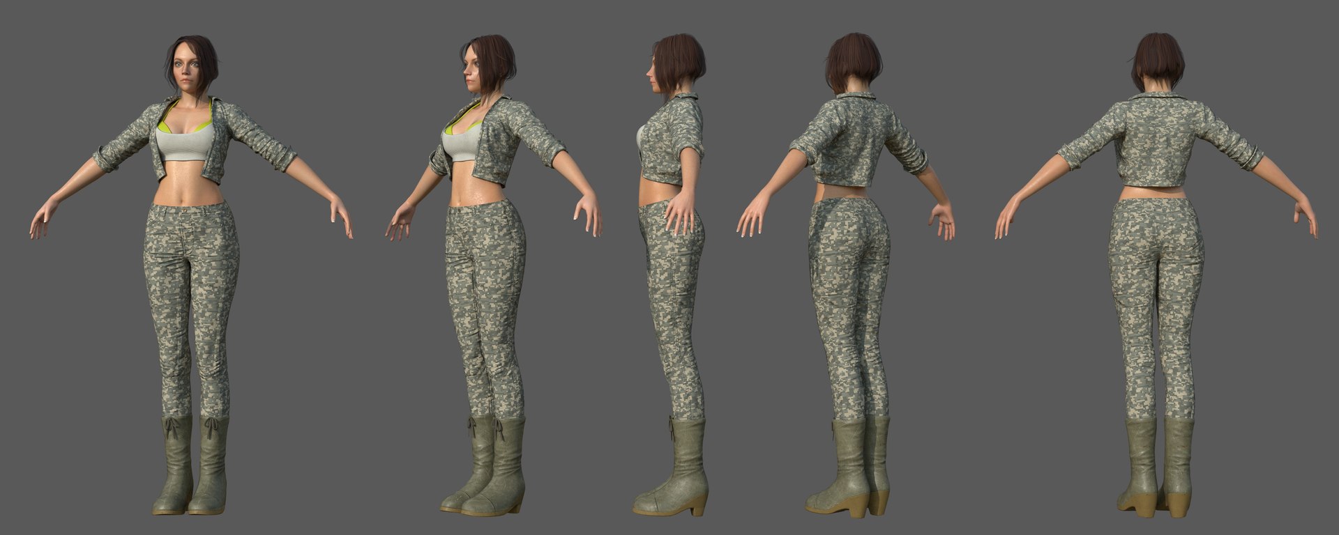 Female Character Pack Customize 3D Model - TurboSquid 1401151