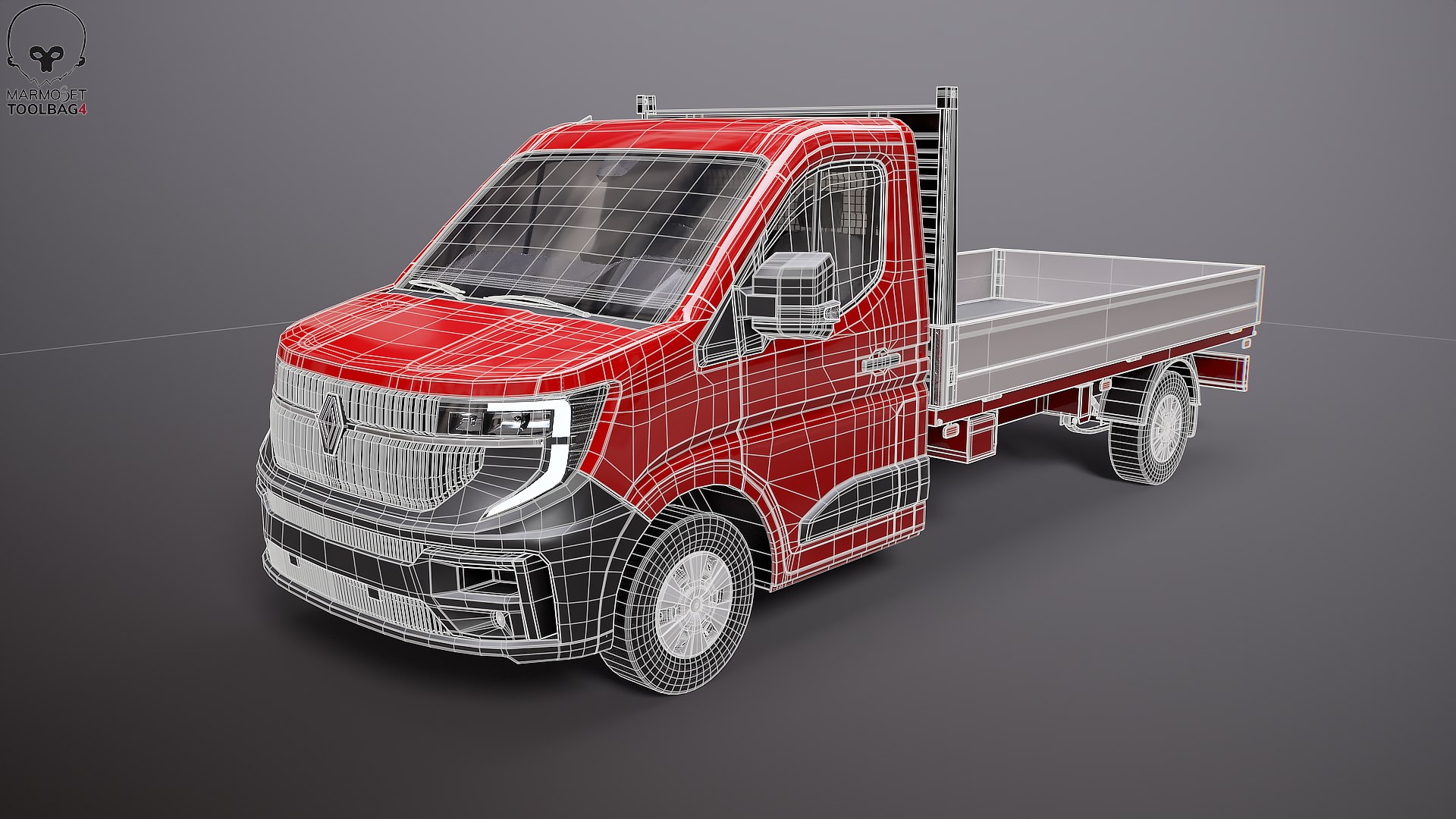 Renault Master Tipper Flatbed Truck PBR Textured 3D Model 3D Model ...