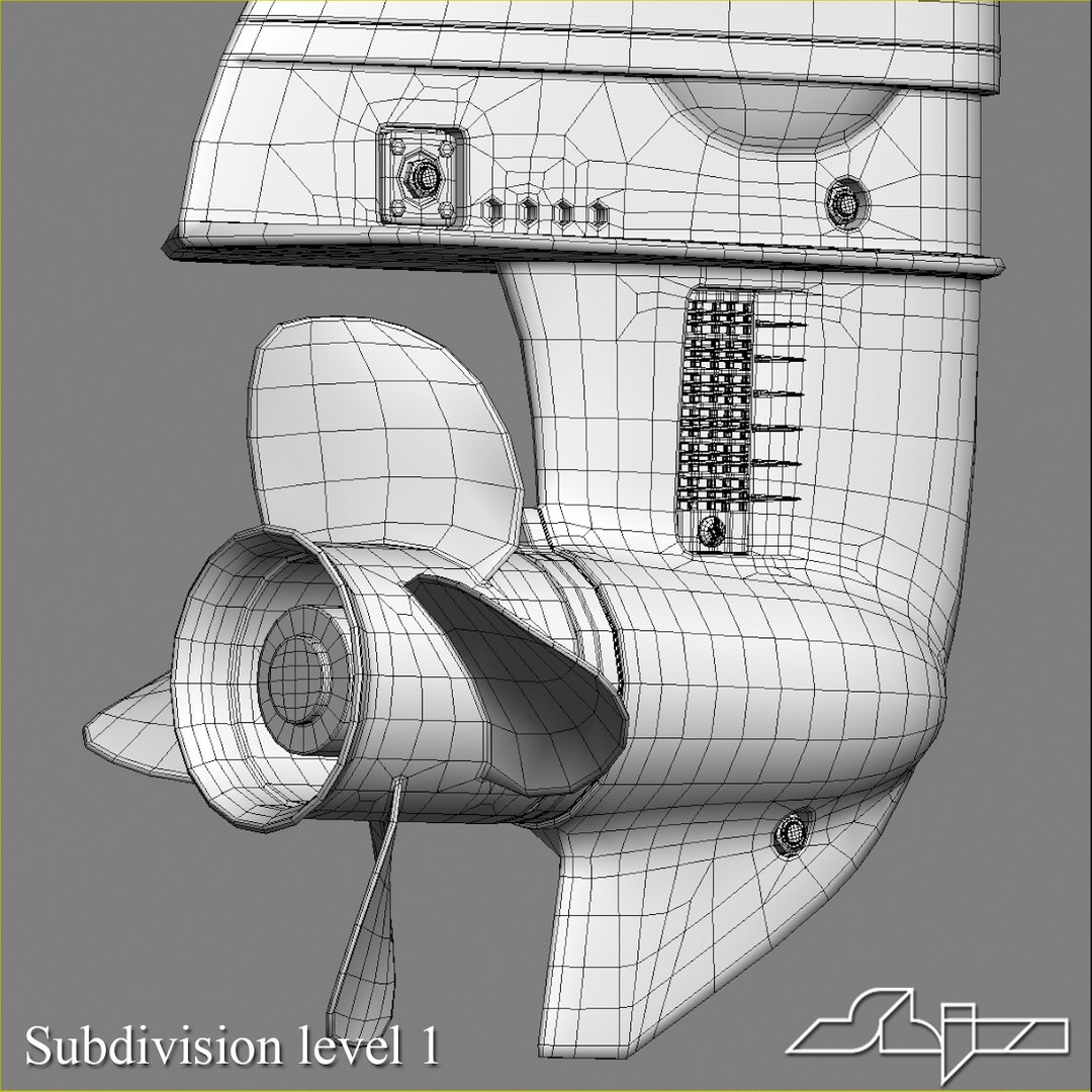 Boat Motor 20 3d Model