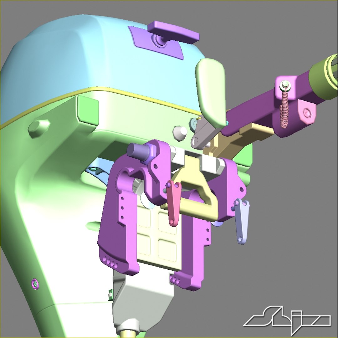 Boat Motor 20 3d Model
