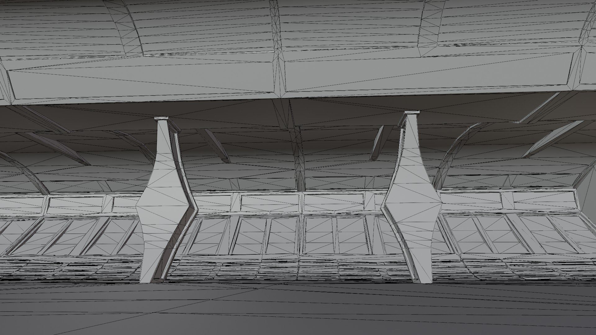 3D Concept Space Interior Empty Room 4 Model - TurboSquid 2102959