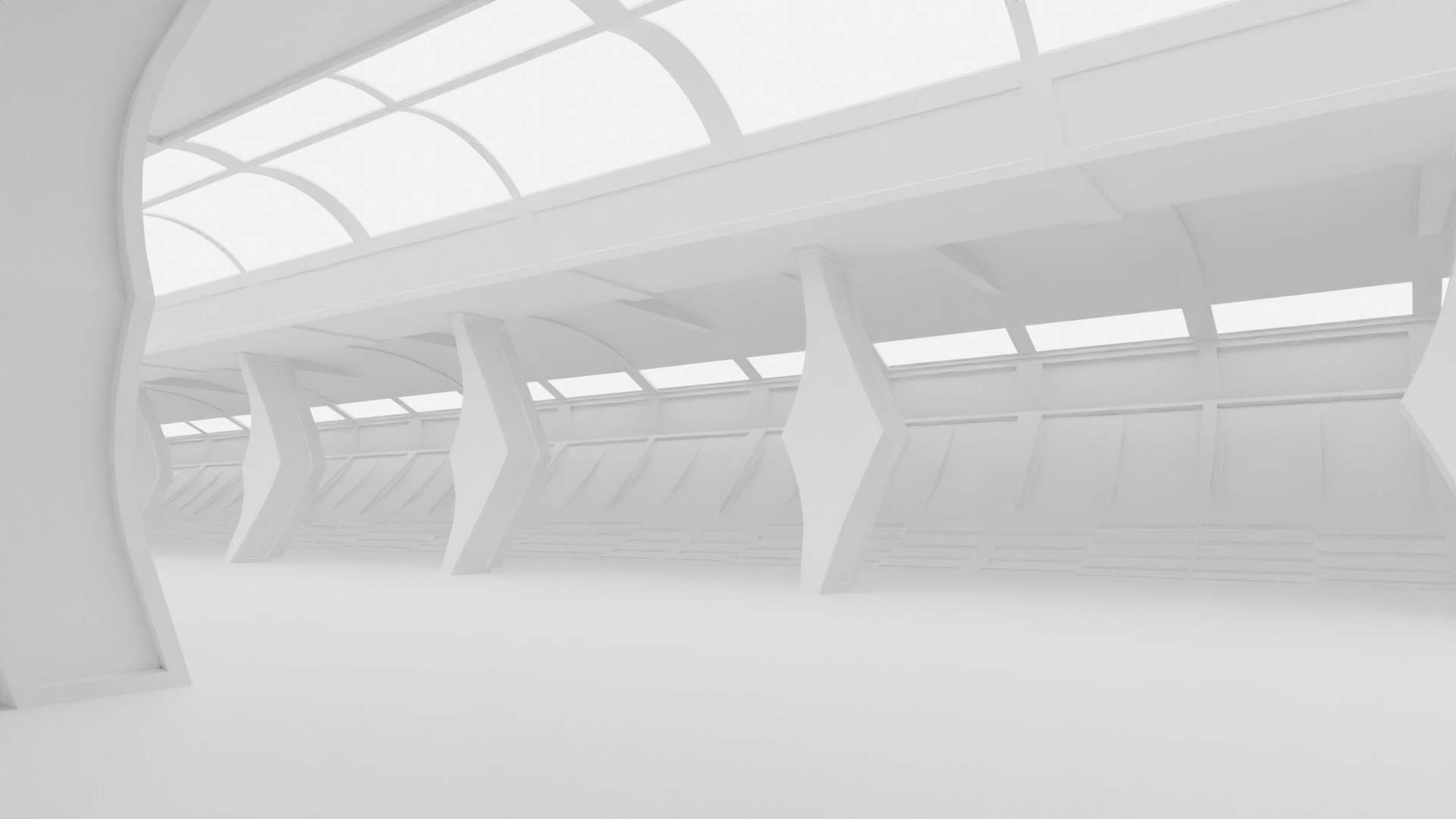 3D Concept Space Interior Empty Room 4 Model - TurboSquid 2102959