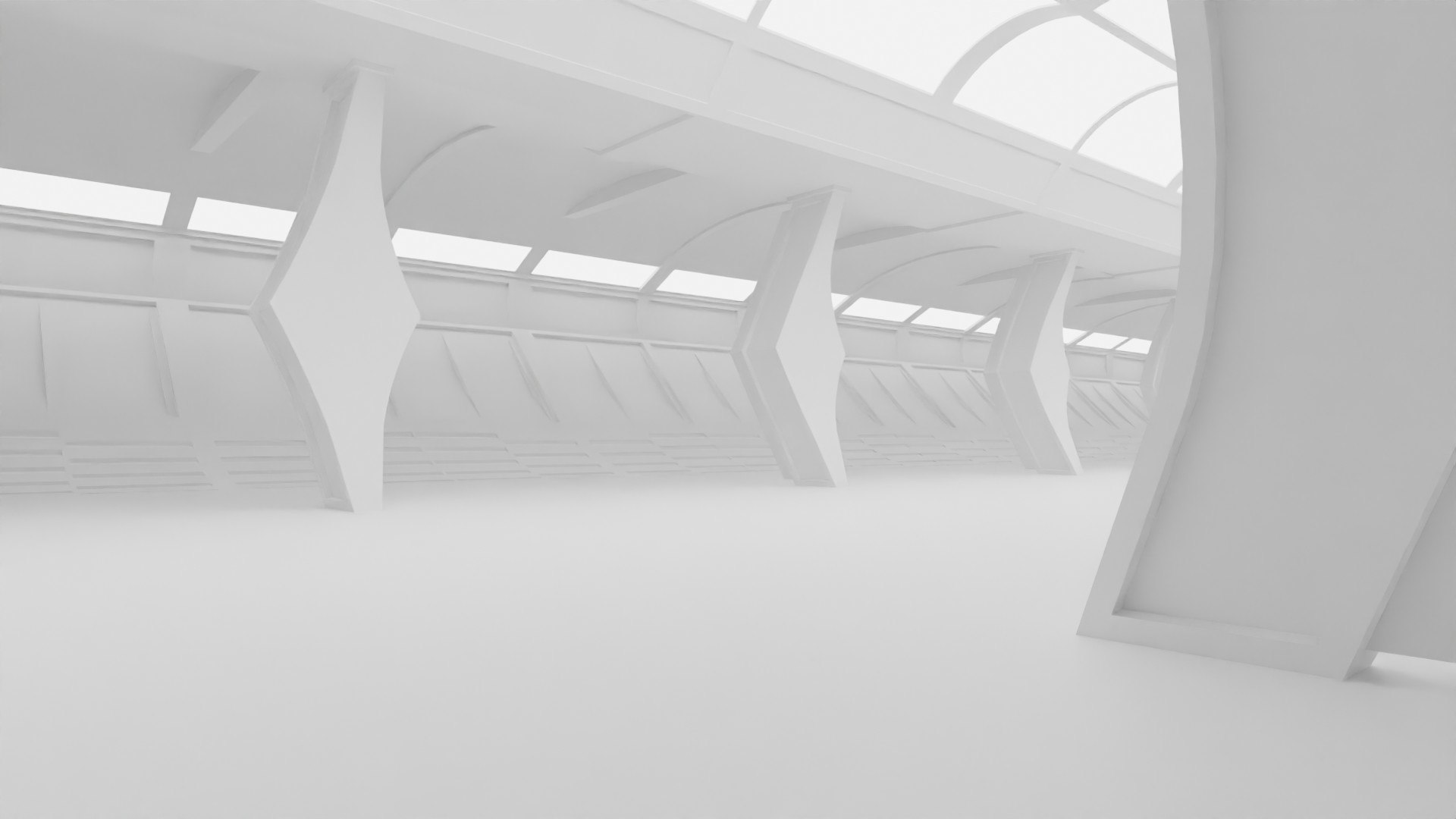 3D Concept Space Interior Empty Room 4 Model - TurboSquid 2102959