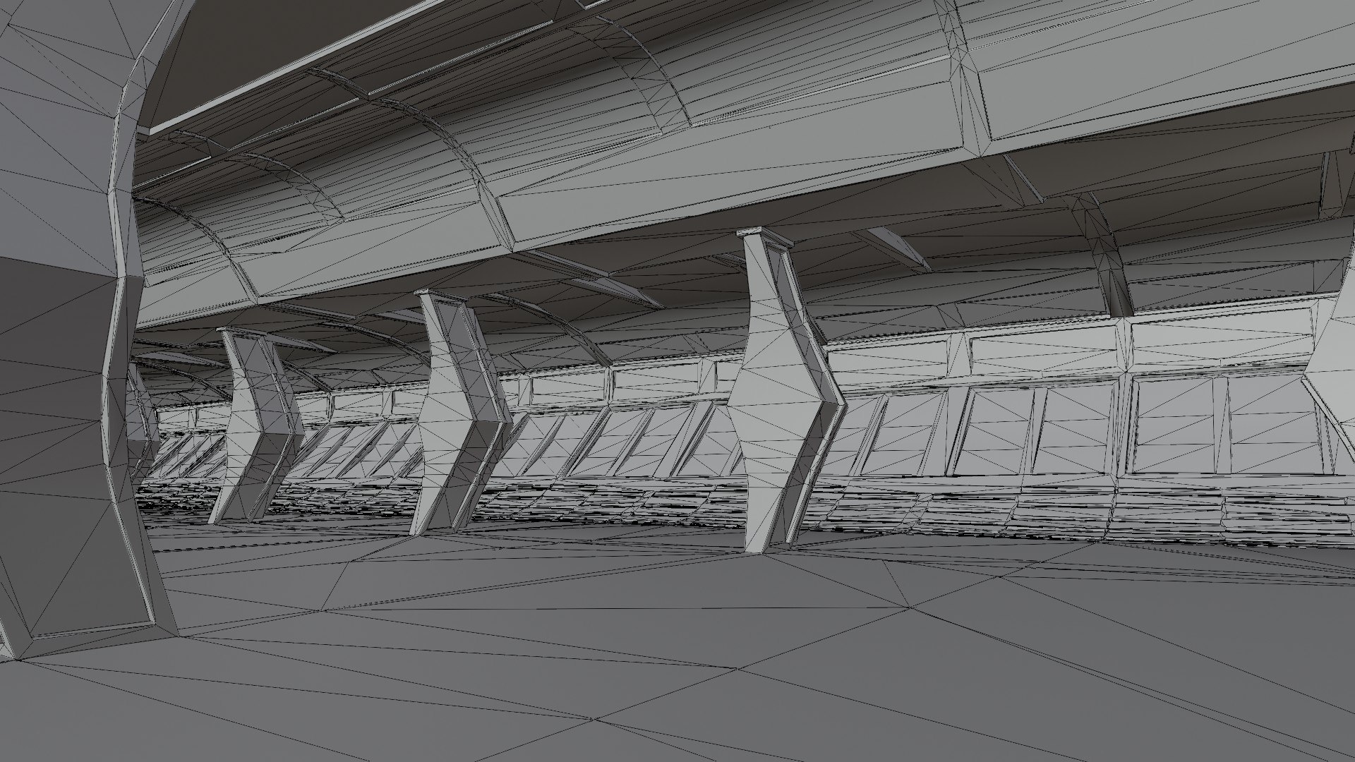 3D Concept Space Interior Empty Room 4 Model - TurboSquid 2102959