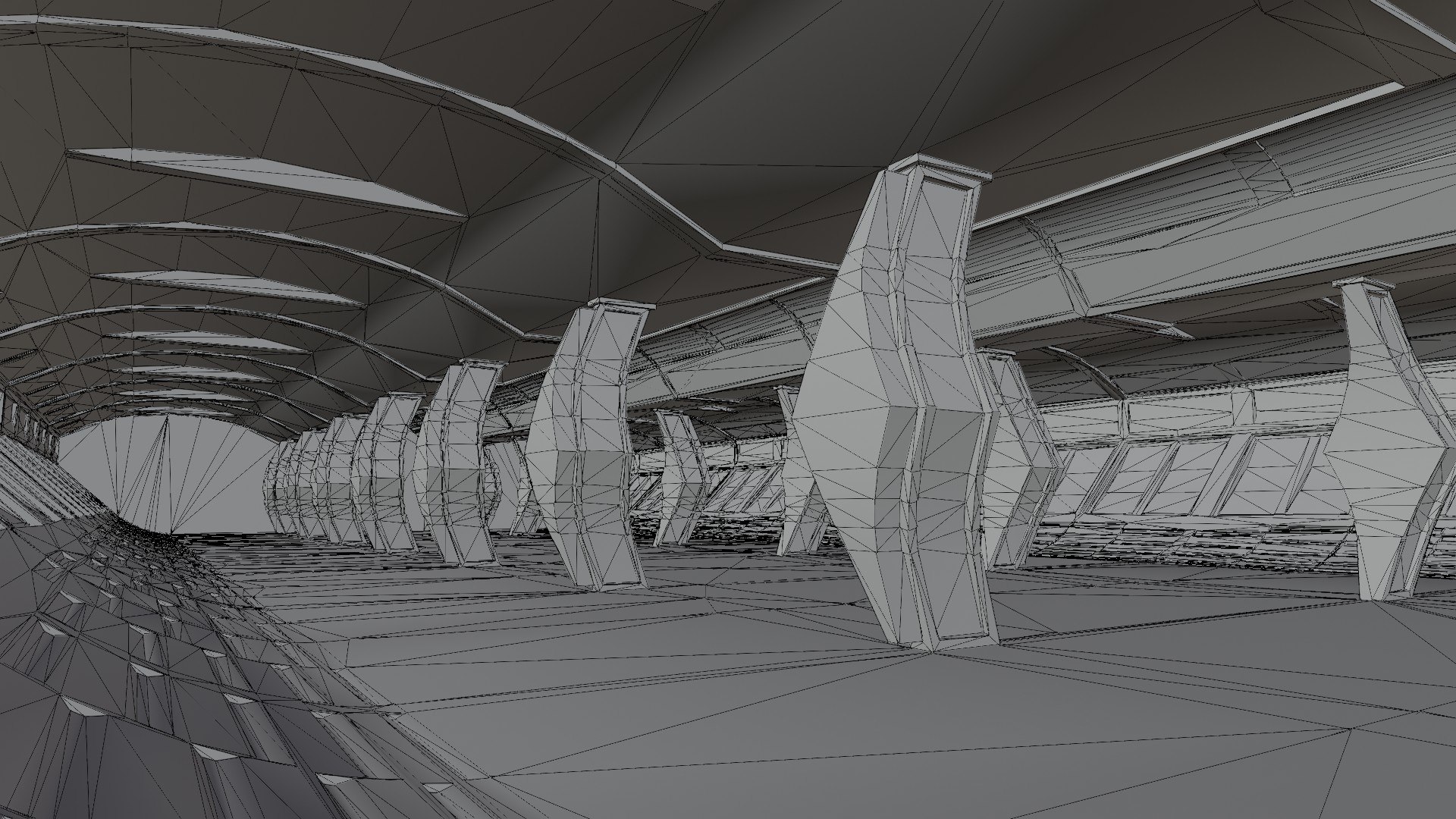 3D Concept Space Interior Empty Room 4 Model - TurboSquid 2102959