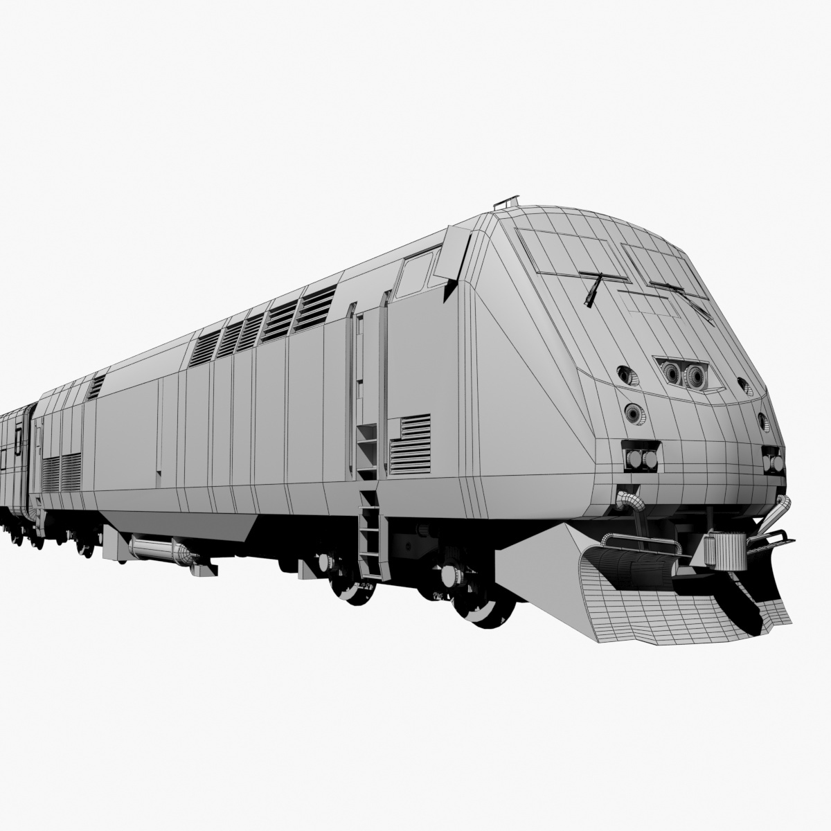 3d model ge genesis p42dc amtrak train